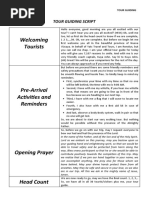 TOUR GUIDING SCRIPTformat | PDF