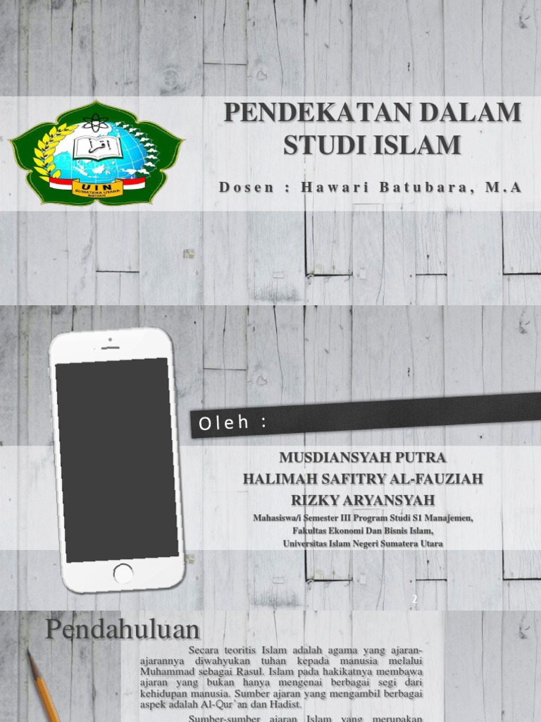 Beberapa Pendekatan Dalam Studi Islam | PDF