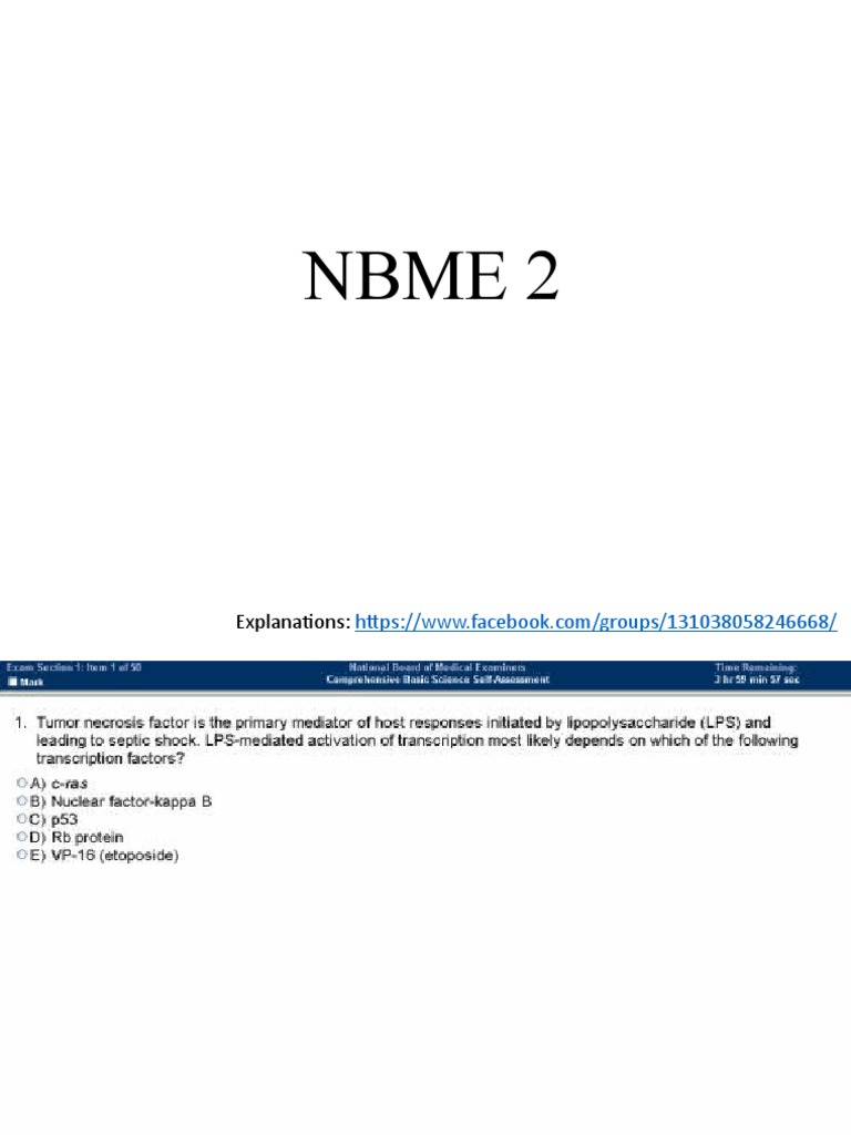 NBME 2 BLOCK 1-4 (No Answers Version) | PDF