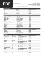 Quest Diagnostics Priority Value Tables | PDF | Pathology | Coagulation