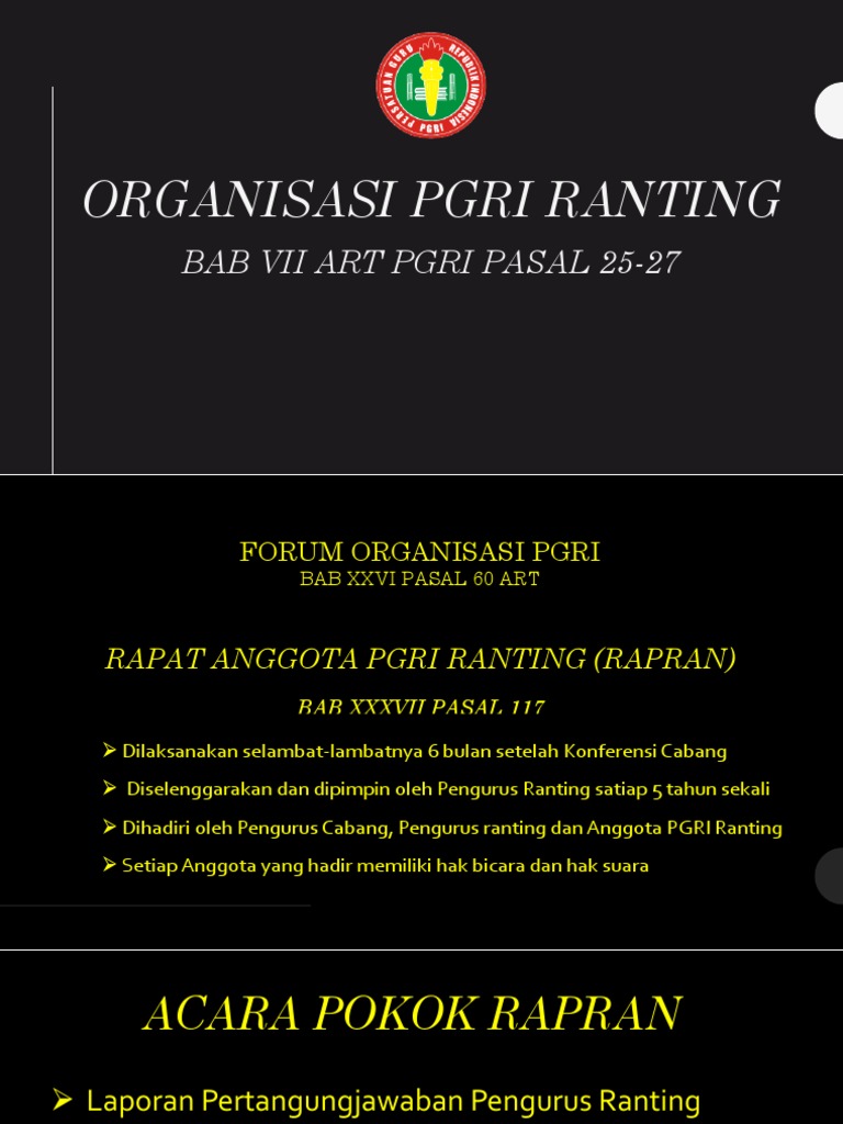 Rapat Anggota PGRI Ranting Bekasi | PDF