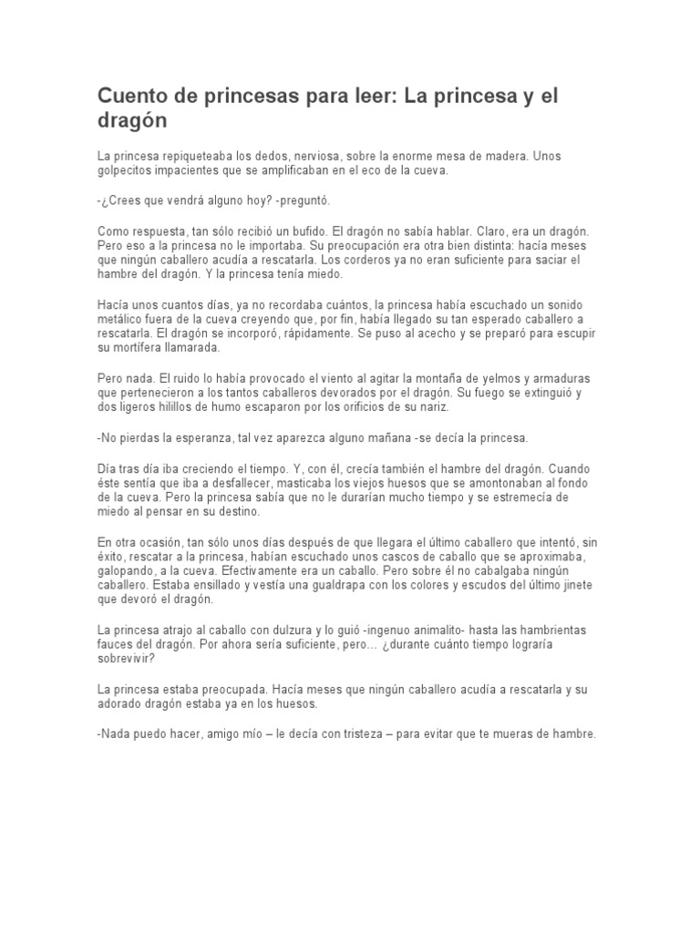 Cuento de Princesas para Leer | PDF