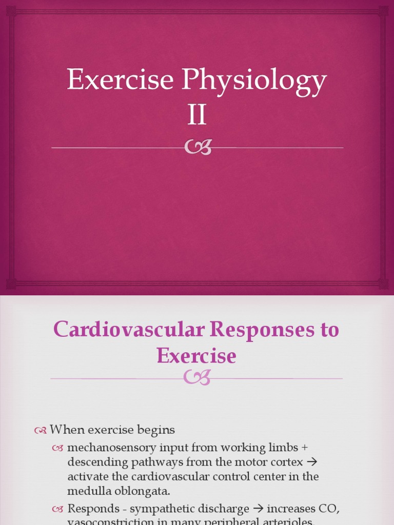 Exercise Physiology II | PDF | Vasodilation | Homeostasis