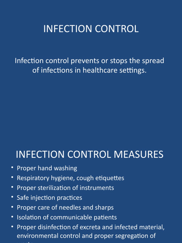 INFECTION CONTROL 2nd Year | PDF | Infection | Hygiene