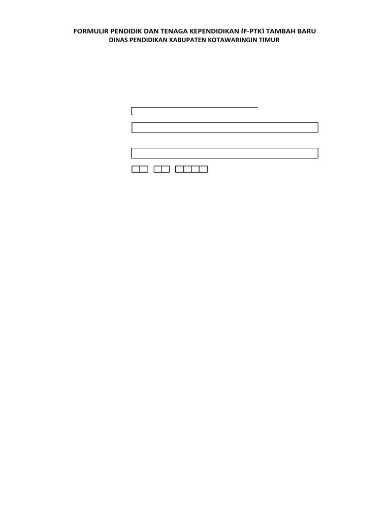Formulir + PTK Baru | PDF