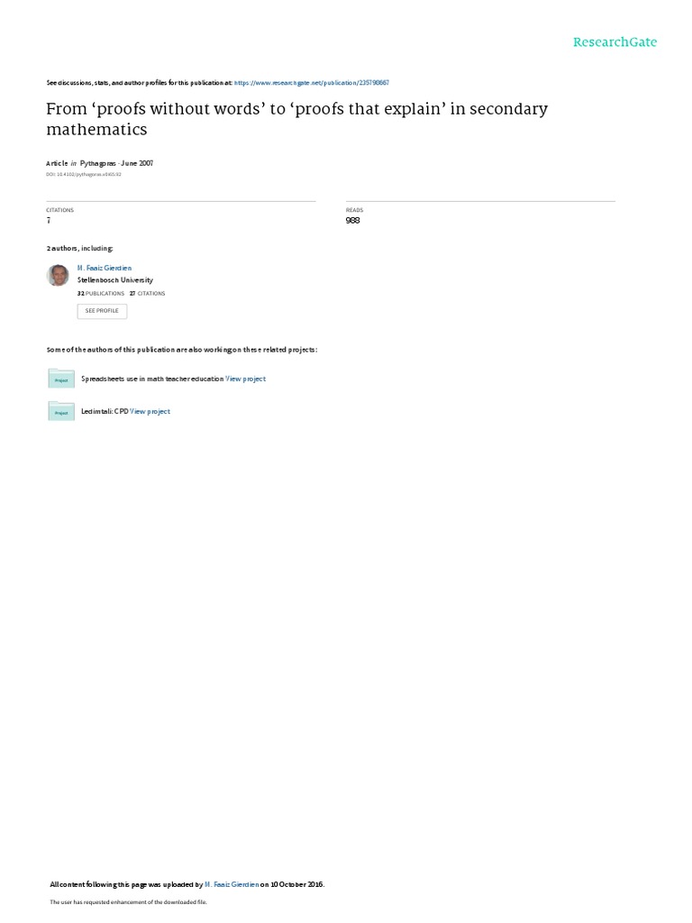 Proofs Without Words 2 | PDF | Mathematical Proof | Theorem