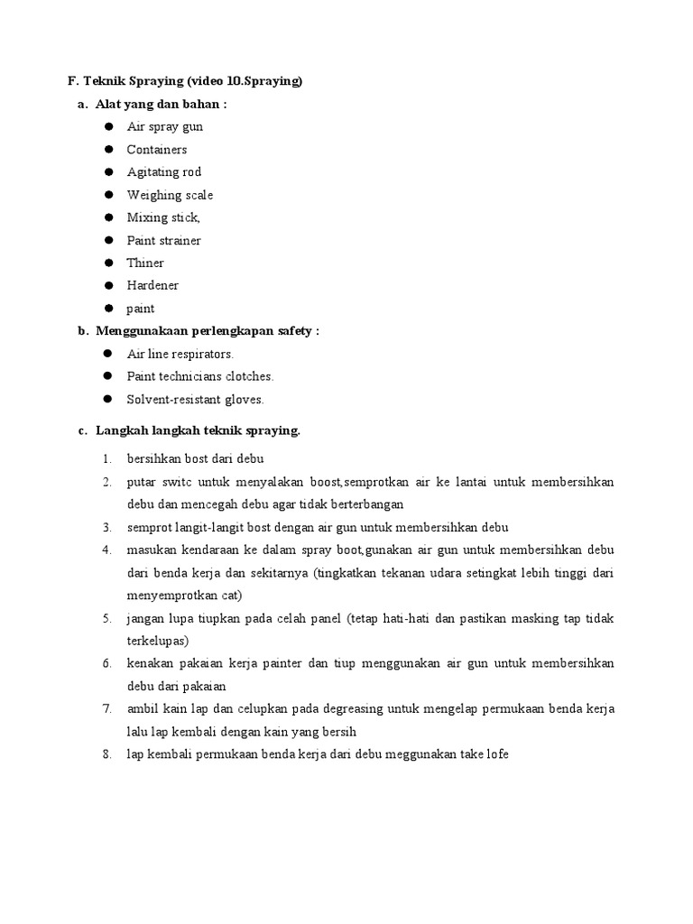 TEKNIK PENGECAATAN DENGAN SPRAY GUN | PDF
