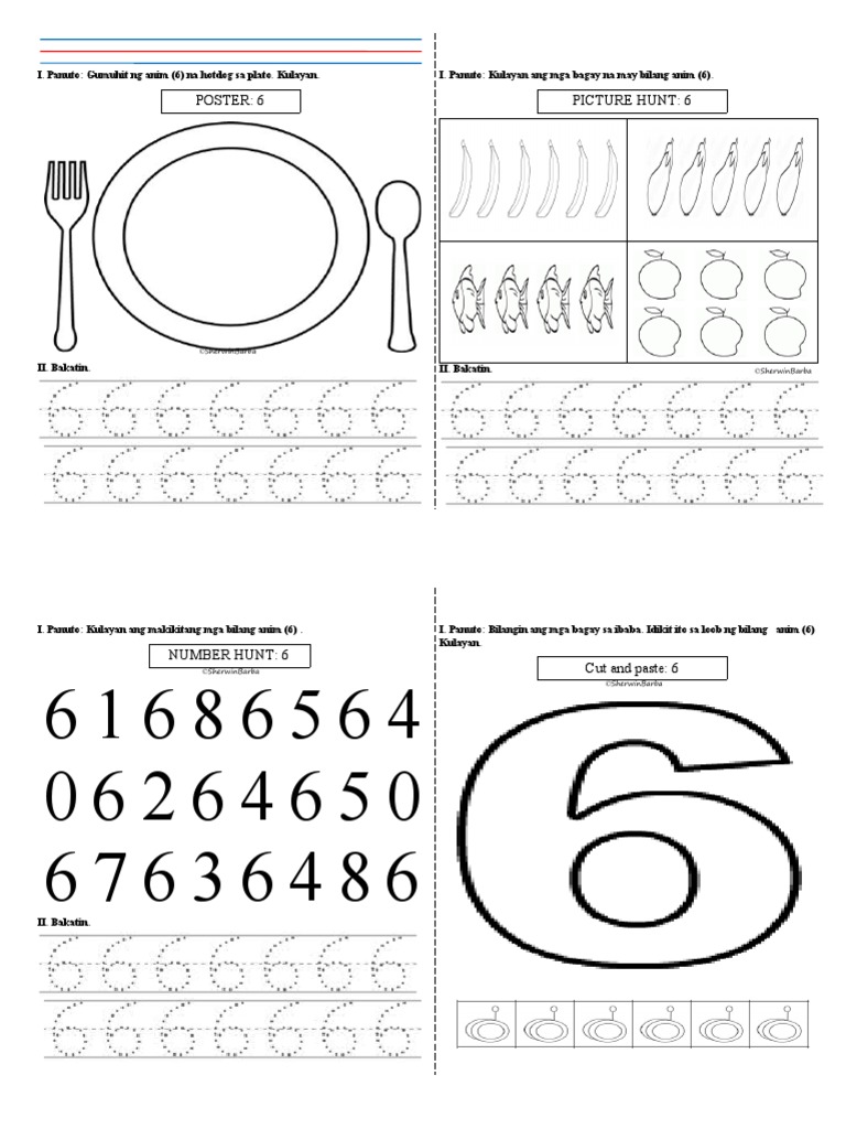 Number 6 Activities | PDF