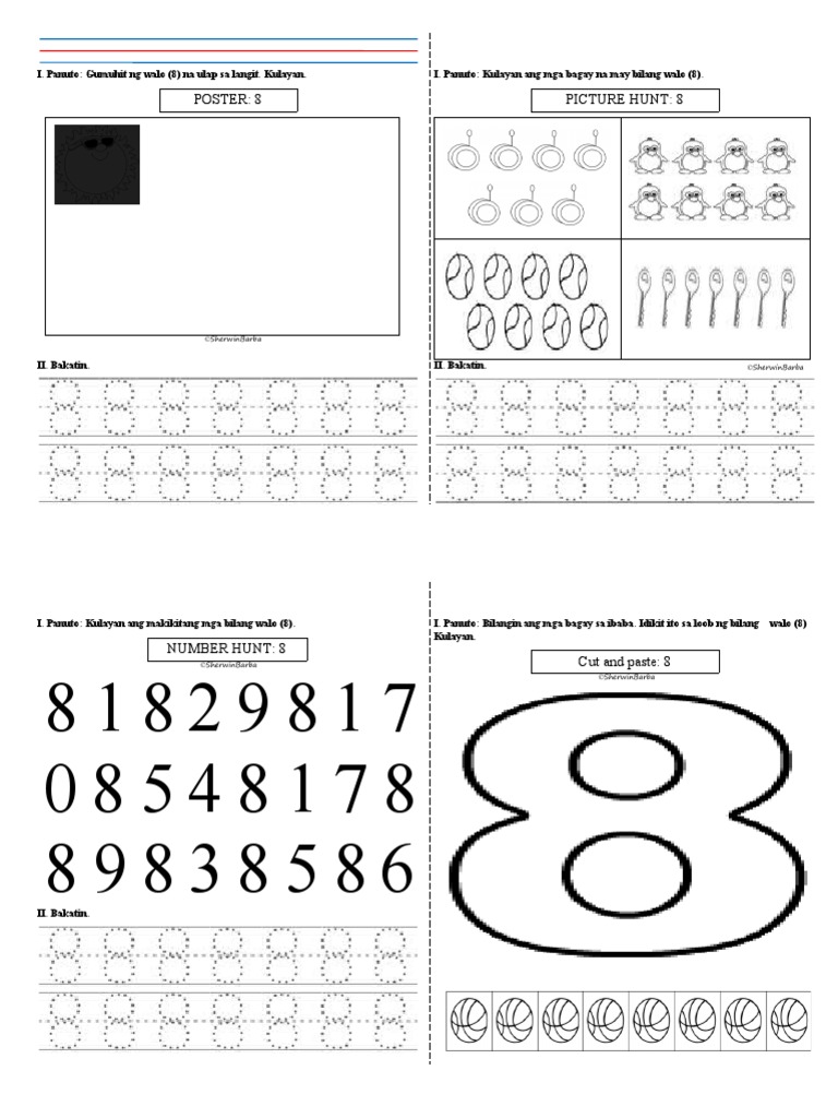 Number 8 Activities | PDF