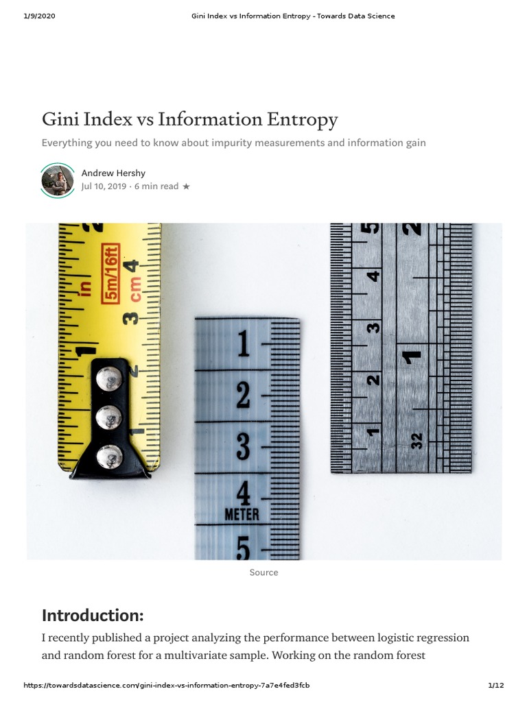 Gini V Entropy | PDF | Applied Mathematics | Theoretical Computer Science