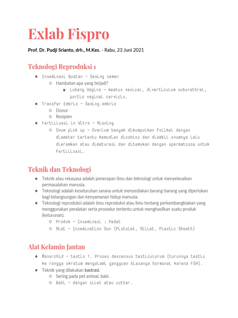 Catatan Exlab Fispro | PDF