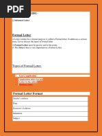 Formal Letter Class 4 | PDF