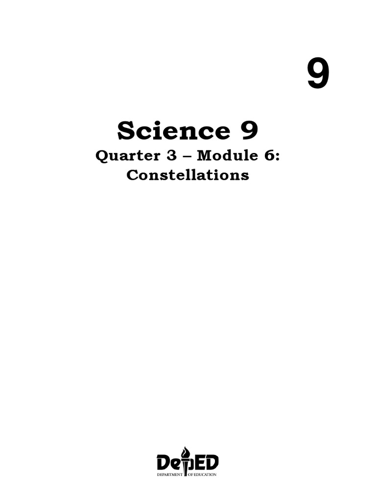 Science 9: Quarter 3 - Module 6: Constellations | PDF | Apparent ...
