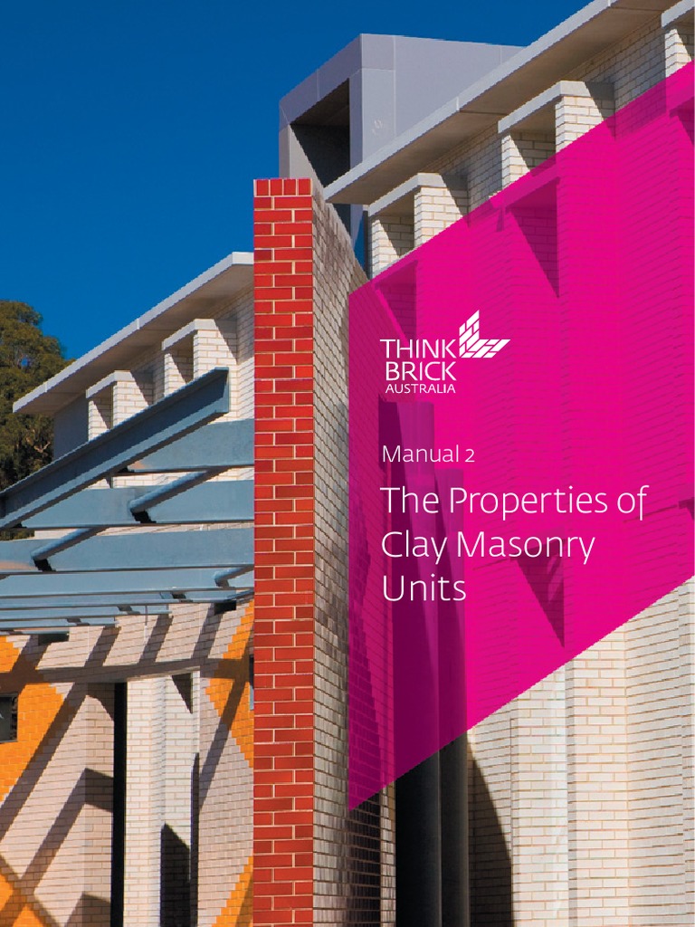 The Properties of Clay Masonry Units: Manual 2 | PDF | Masonry ...