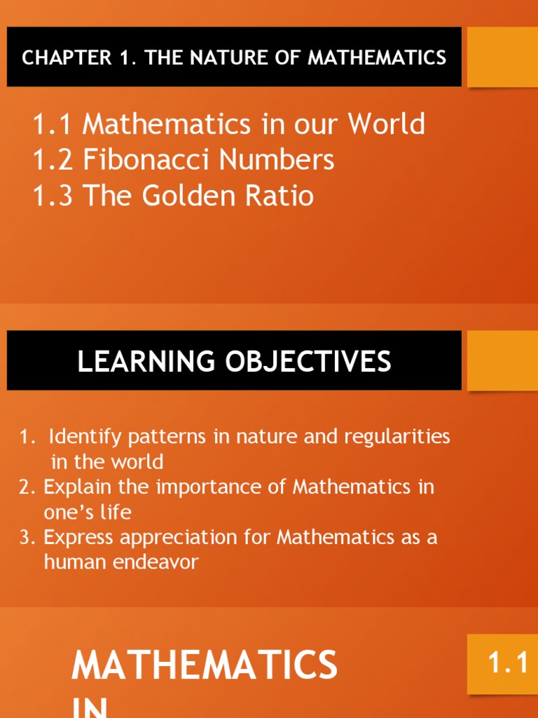 Unit 1.1 Patterns and Numbers in Nature and The World | PDF | Teaching ...