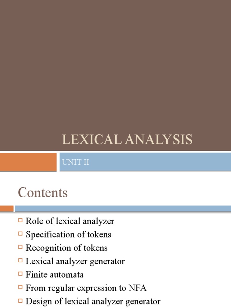 Unit II - Lexical Analysis-20-1-2021 | PDF | String (Computer Science) | Computer Engineering