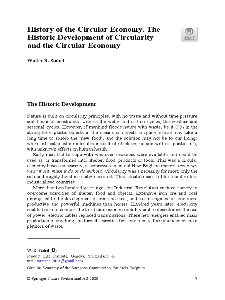 2.1.0 History of The Circular Economy | PDF | Reuse | Sustainability