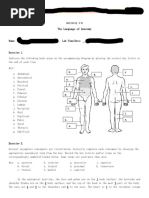 Anatomical Terminology Lab Activity 2 | PDF | Anatomical Terms Of ...