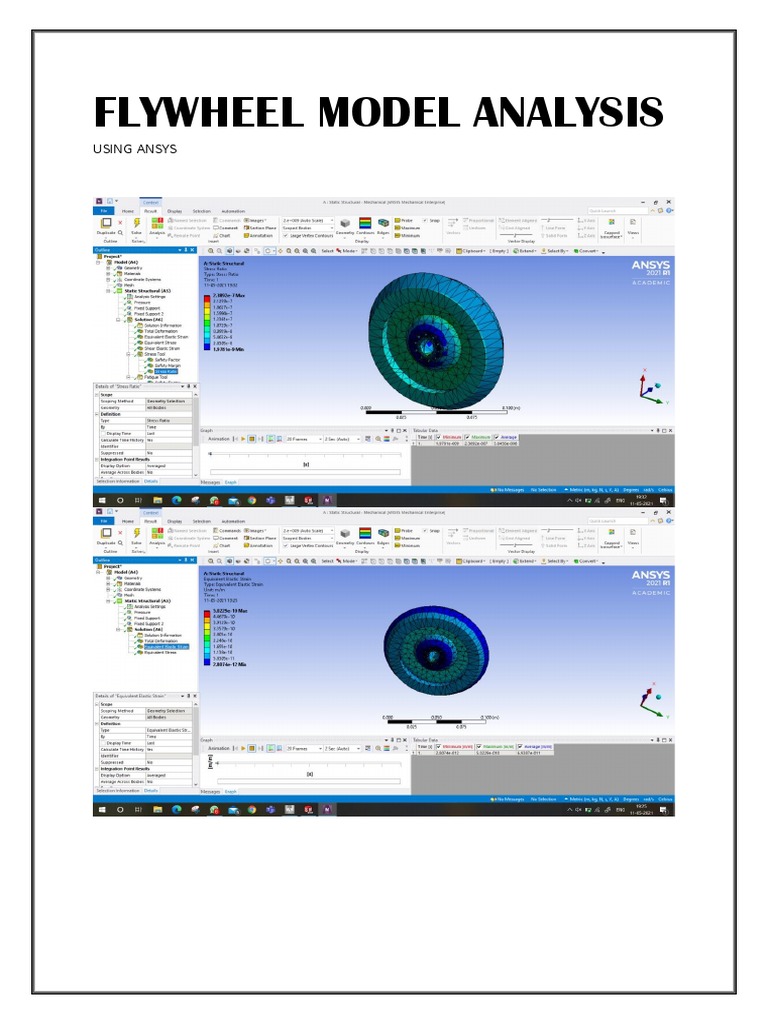 Flywheel Model Analysis Using ANSYS | PDF