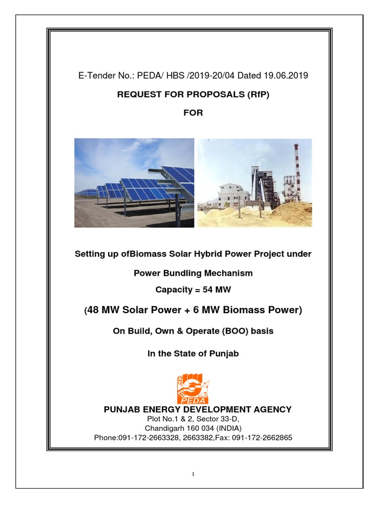 Tender 5d14730a7fa4c | PDF | Solar Power | Request For Proposal
