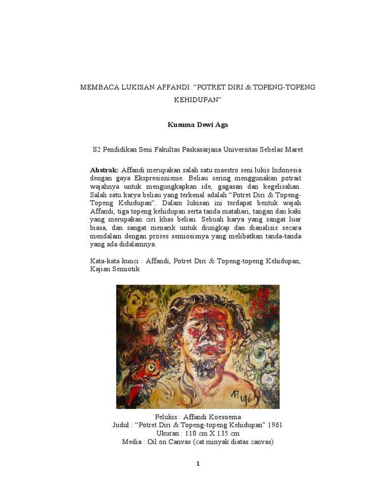Membaca Lukisan Affandi | PDF | Seni & Disiplin Bahasa | Seni