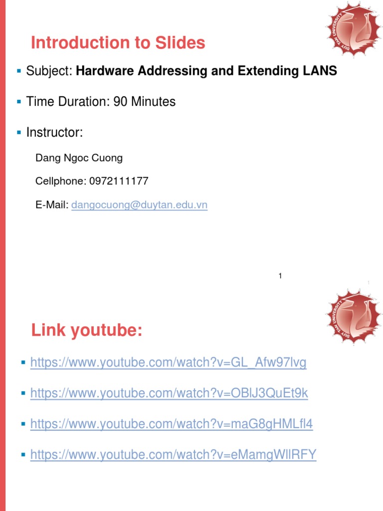 CMU-CS S252 - Introduction To Network - Telecommunication Technology - 2020S - Lecture Slides ...