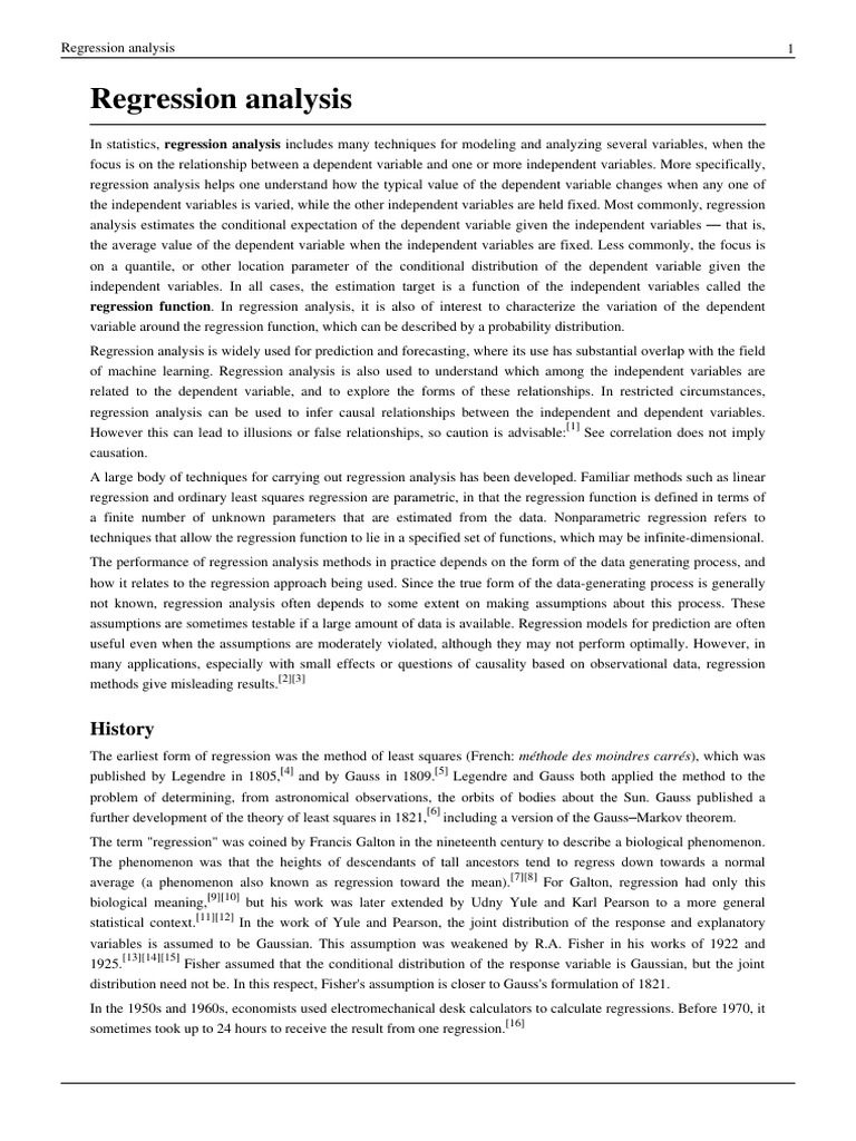 Regression Analysis | PDF | Regression Analysis | Errors And Residuals