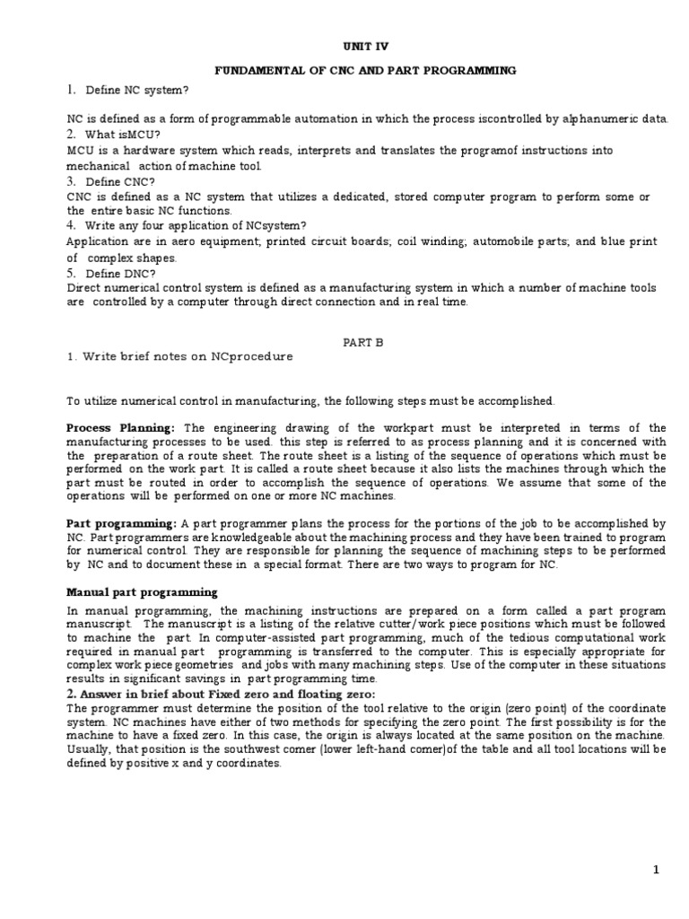 Unit 4 & 5 ME8691 Computer Aided Design and Manufacturing | PDF ...