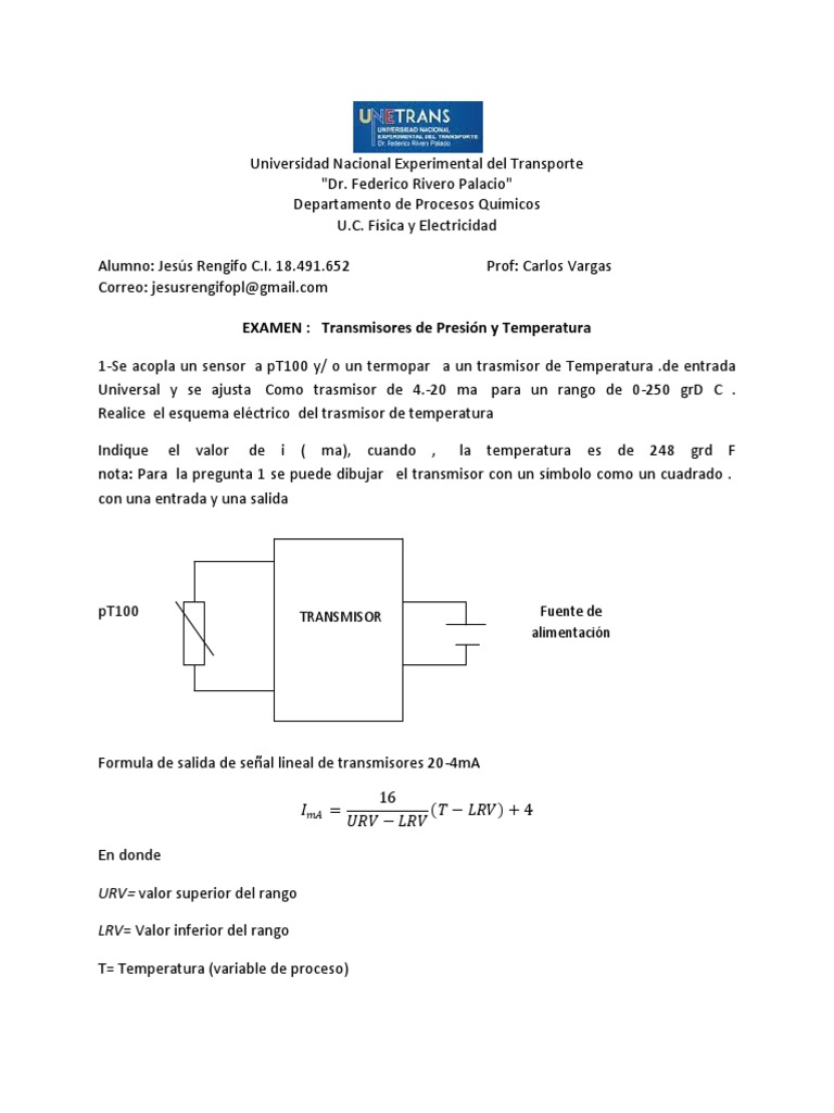 Examen Transmisores Jesus Rengifo | PDF | Física Aplicada e ...
