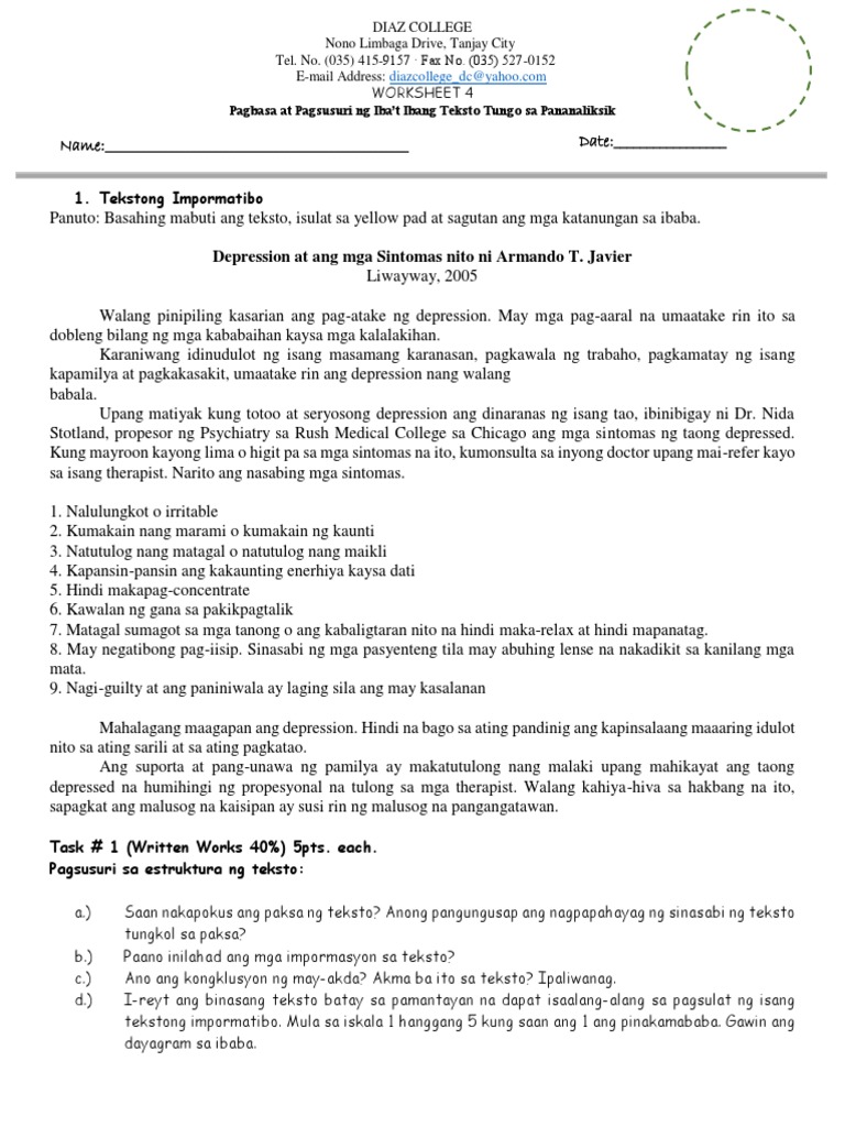 II WORKSHEET 4 Fil | PDF