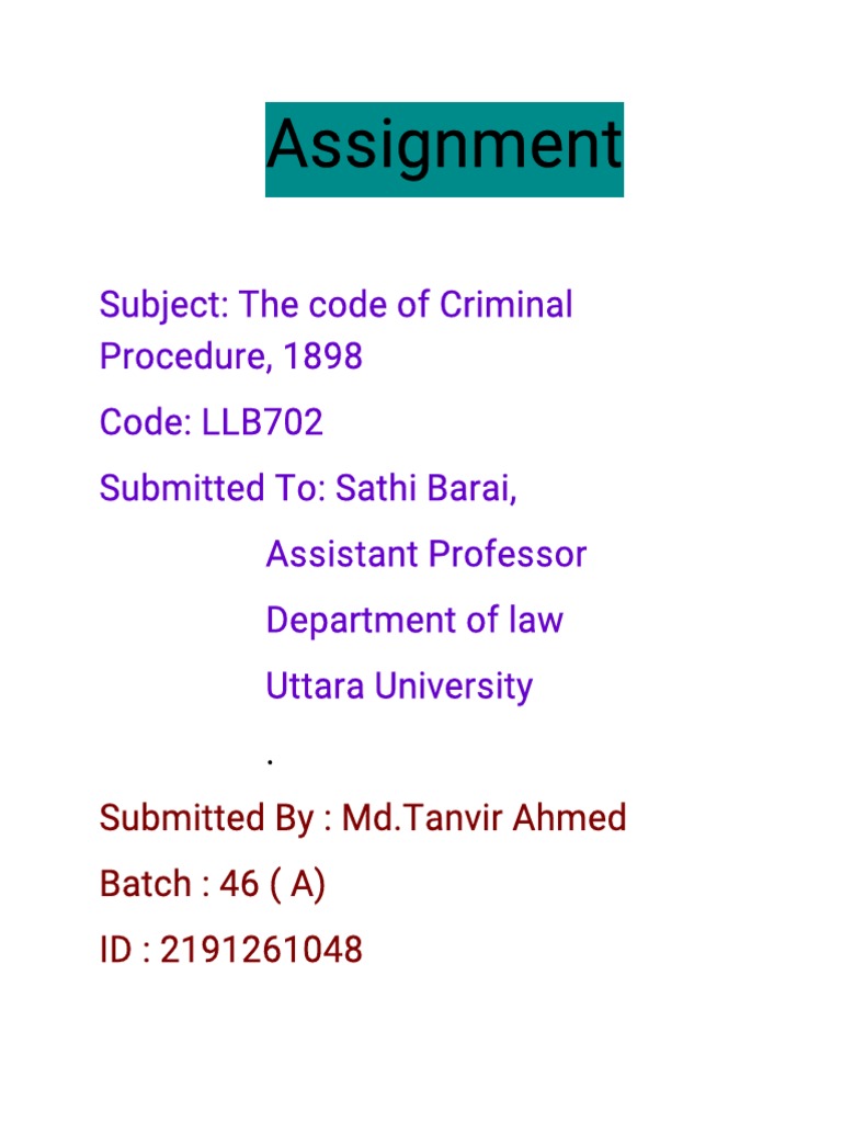 Short Question Answer CRPC | PDF