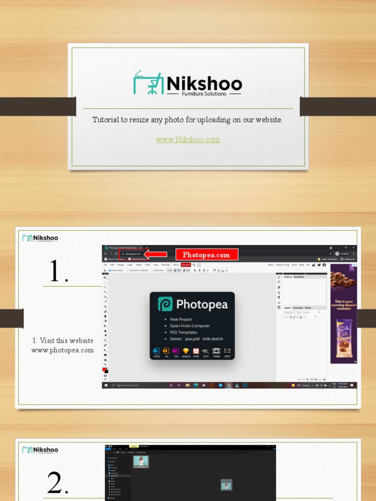 Guide For Resize Image On Photopea | PDF