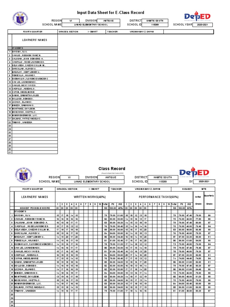 Grade-1 - 4th-Quarter S.Y. 2021 | PDF