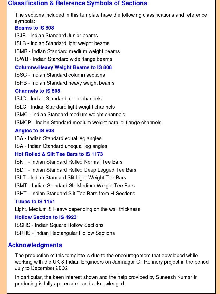 Classification and Reference Symbols of Sections | PDF