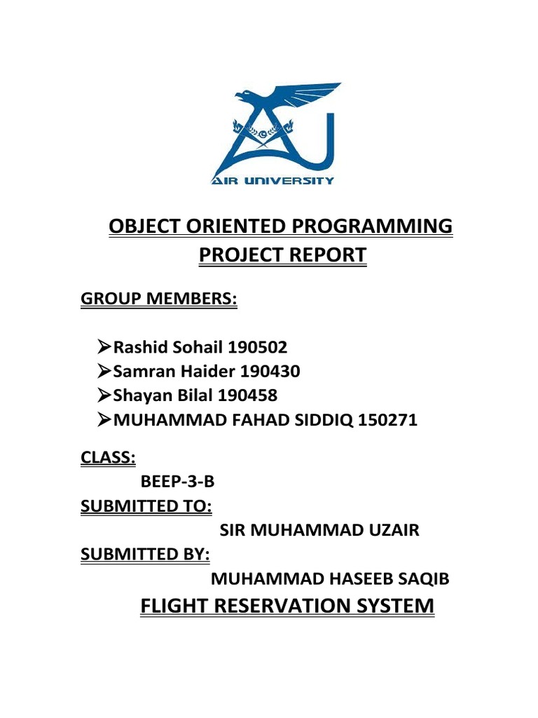 OOP PROJECT REPORT - Rashid | PDF | Computer Science | Computing