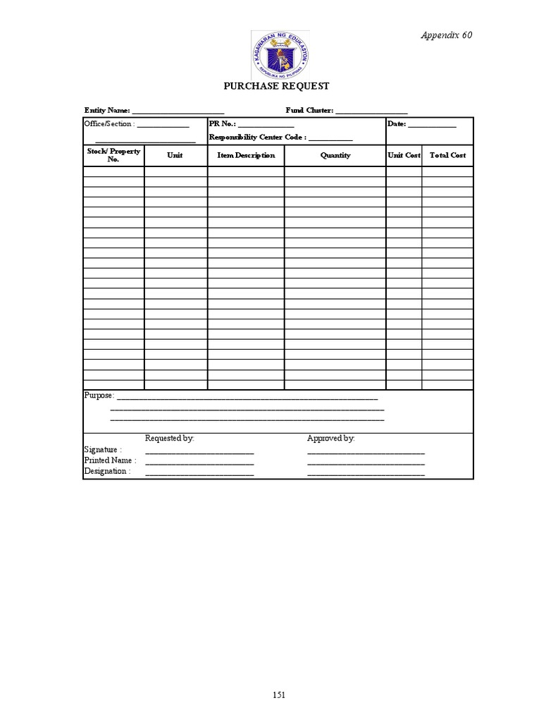 Purchase Request Form Template | PDF