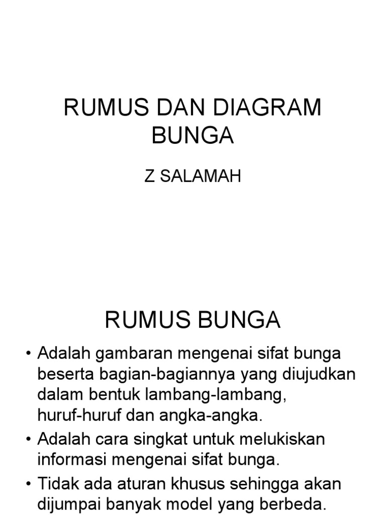 Rumus Dan Diagram Bunga Pdf