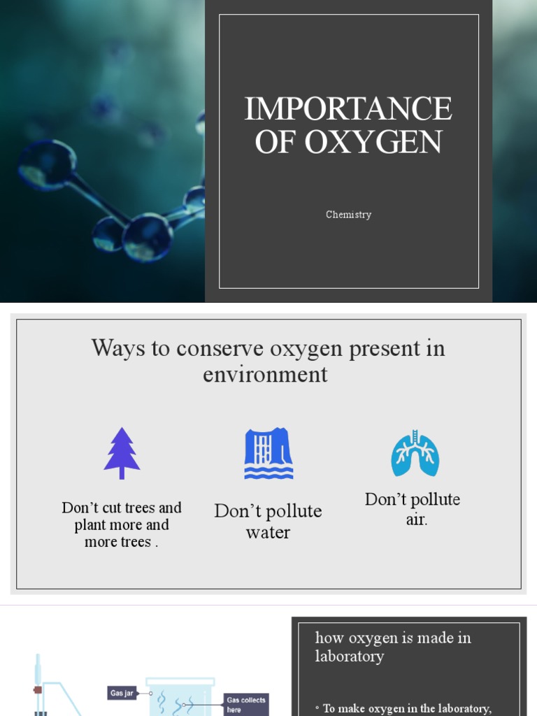 Importance of Oxygen: Chemistry | PDF