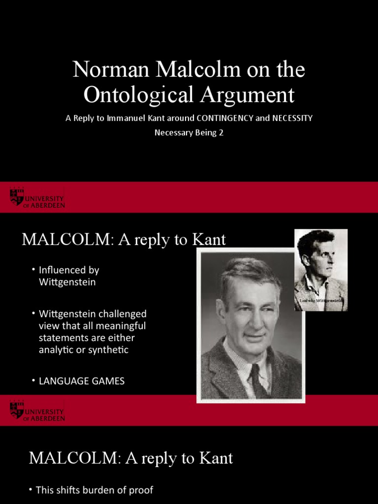 Norman Malcolm On The Ontological Argument | PDF | Existence | Philosophy
