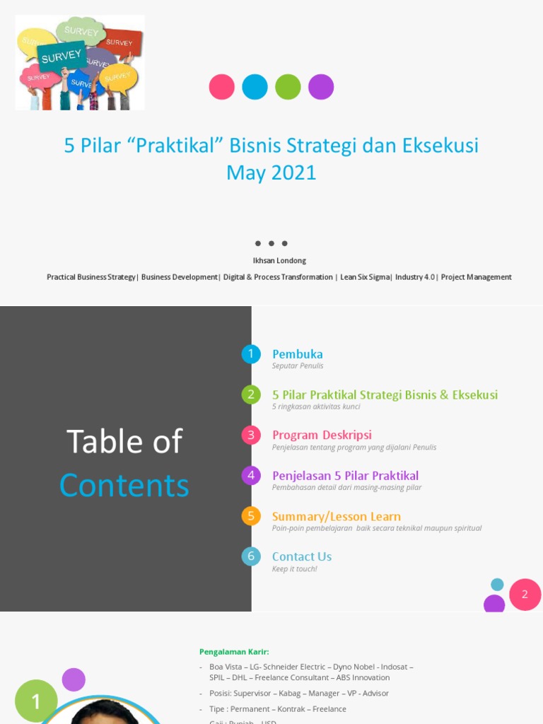 5 Pilar Bisnis Dan Strategi | PDF