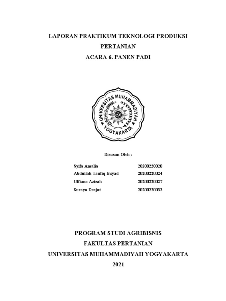 Laporan Panen Padi | PDF