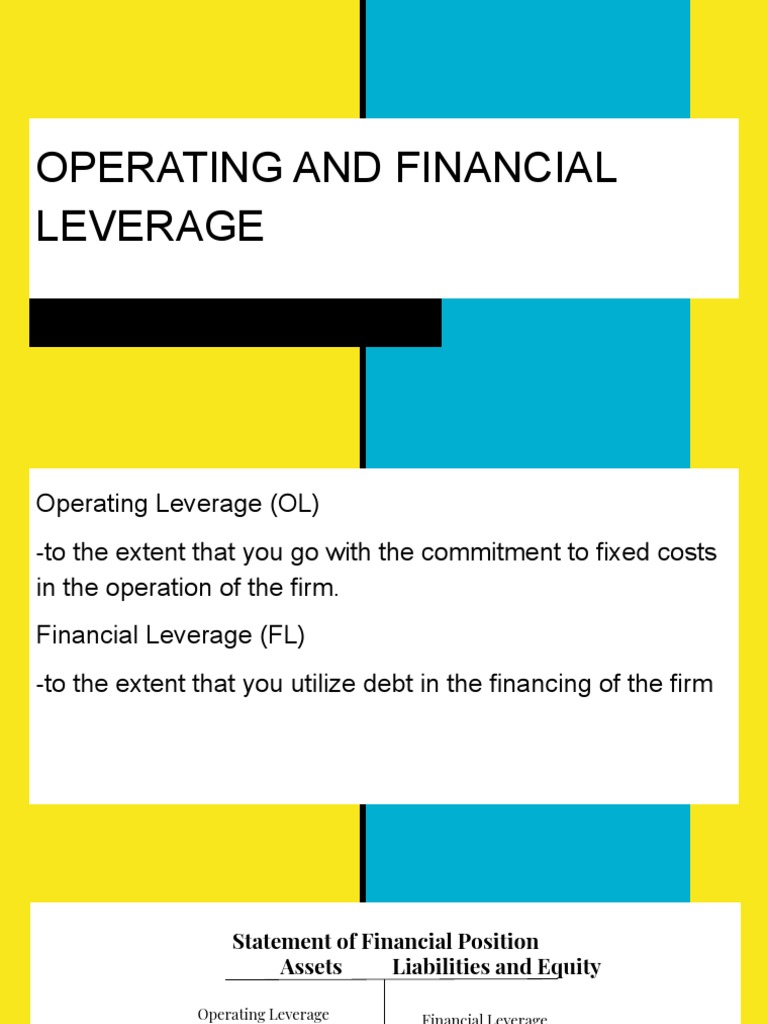 Operating and Financial Leverage | PDF | Leverage (Finance) | Financial Services