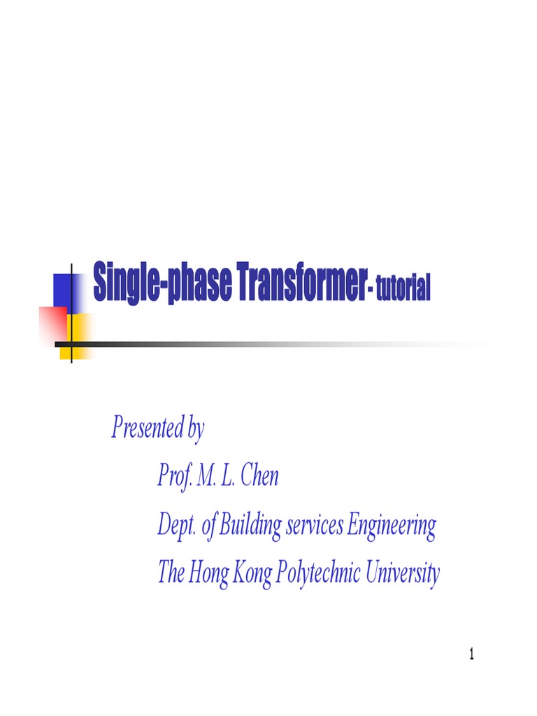 Ch5 SinglePhaseTrans Tutorial | PDF | Transformer | Power (Physics)