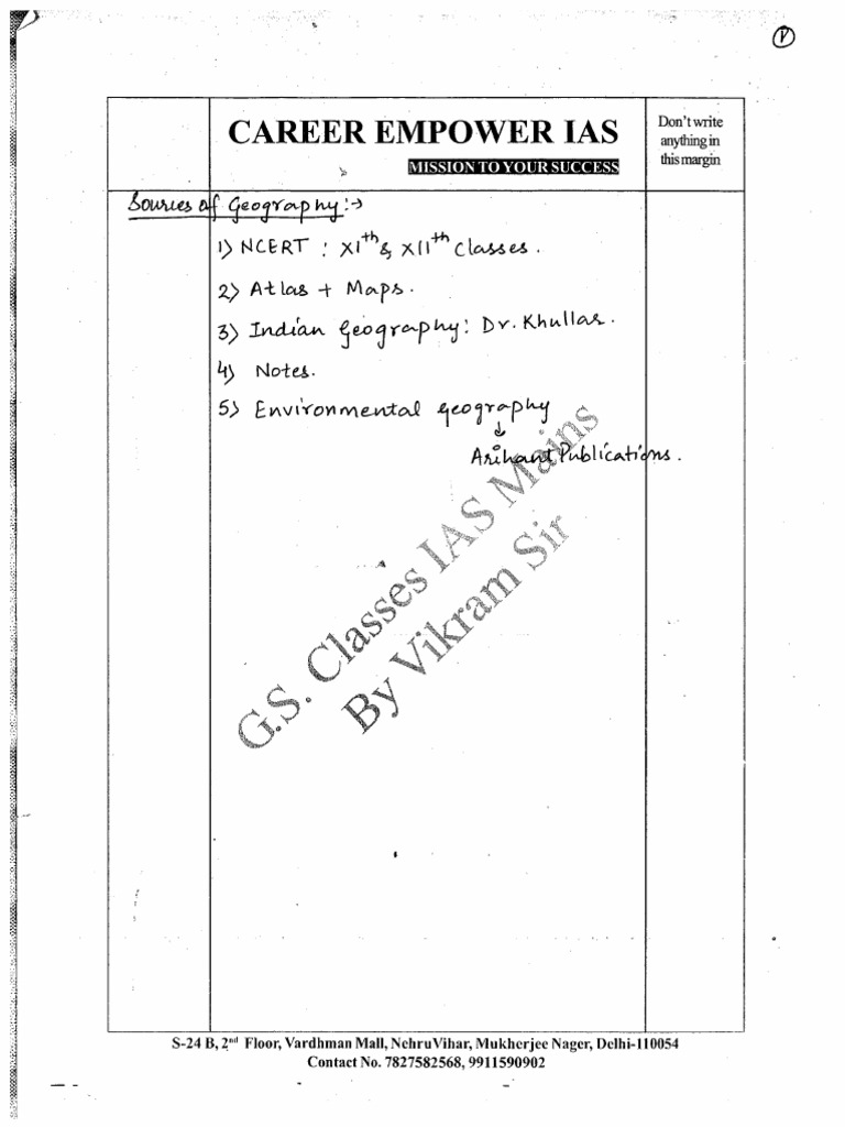 Indian Geography Upsc Notes (English) | PDF