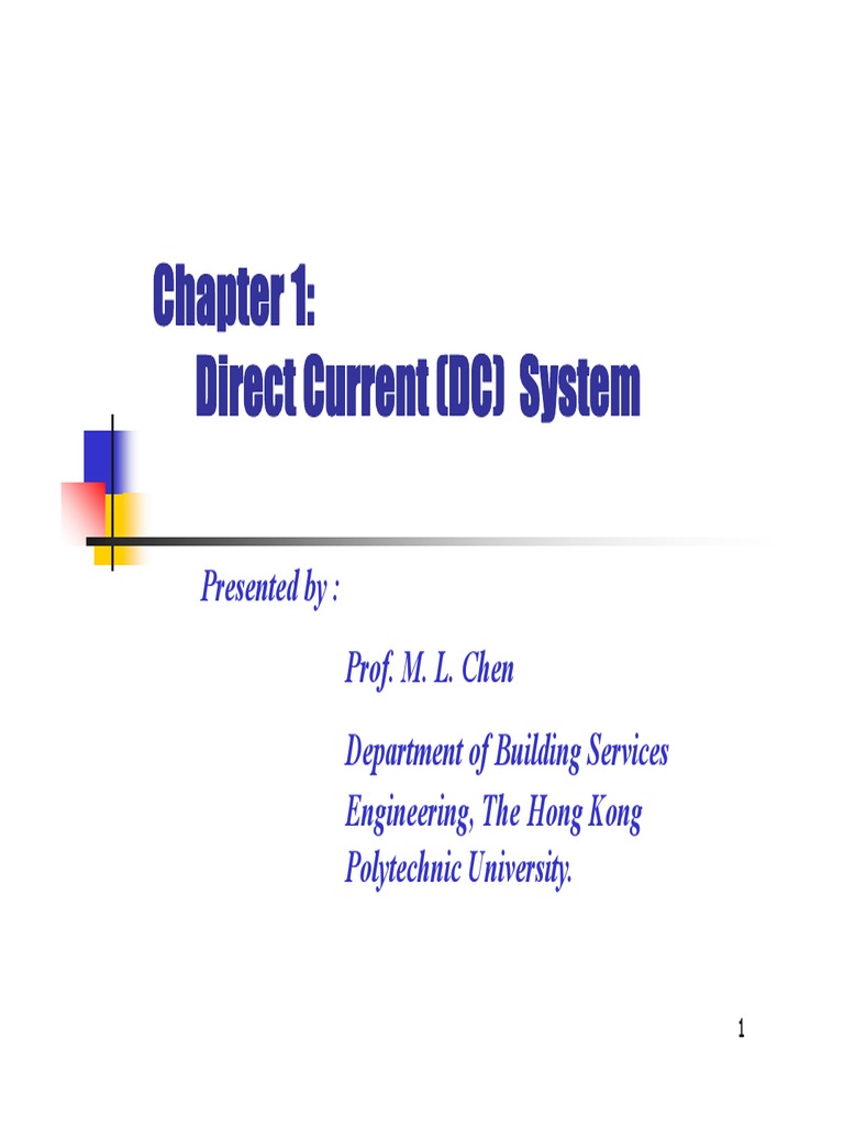 Chapter1 DC System | PDF | Electrical Resistance And Conductance | Voltage