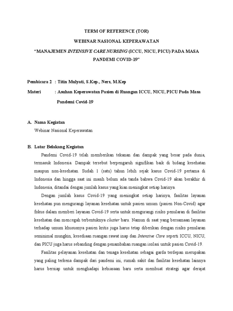Tor Webinar Pembicara 2 | PDF | Sains & Matematika