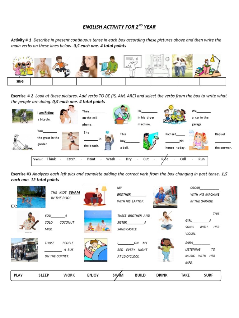 English Activities for 2nd Year Students | PDF | Morphology ...