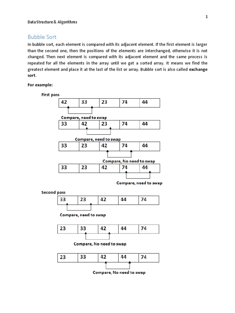 10-Sorting Algorithms A) Bubble Sort | PDF 10-Sorting Algorithms A) Bubble Sort | PDF