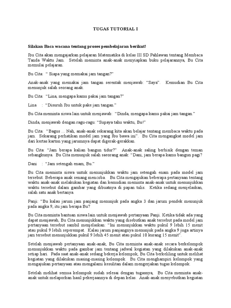 Tugas Tutorial I - PDGK4500 Tap | PDF