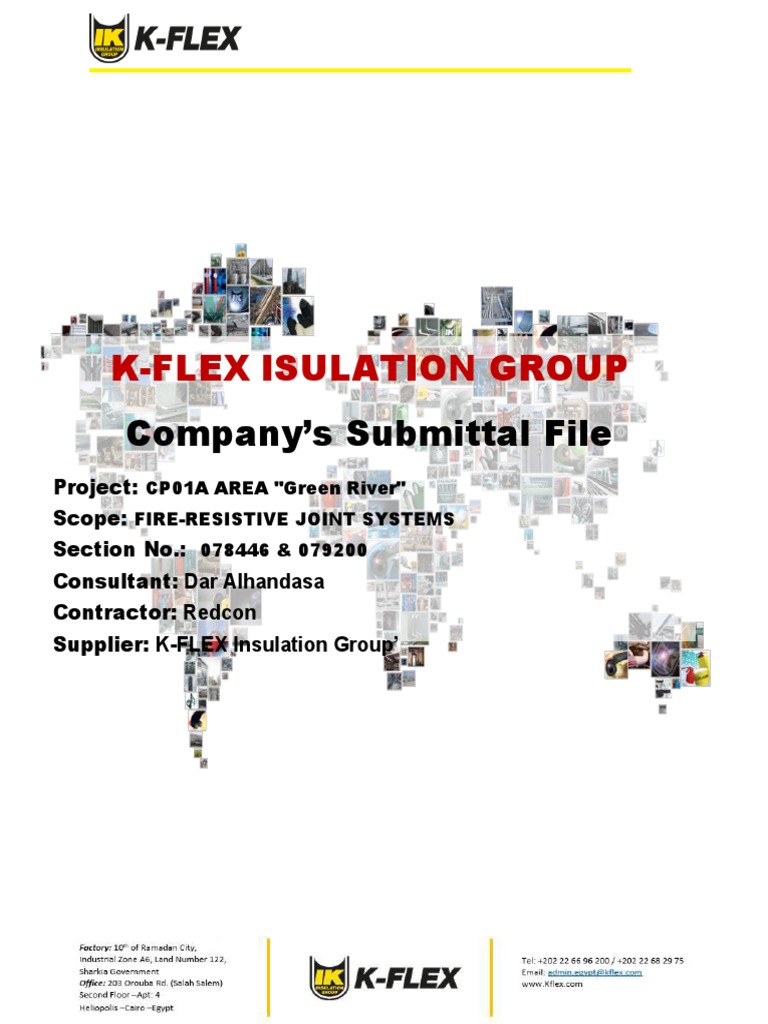 K Flex Submittal-Linear Gaps Green River | PDF | Pipe (Fluid Conveyance ...